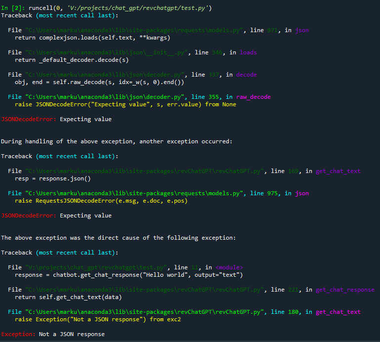 Bug Standard Example From The Wiki Producing No Output · Issue 166 · Acheong08chatgpt · Github 