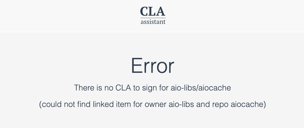 CLA integration · Issue #522 · aio-libs/aiocache · GitHub