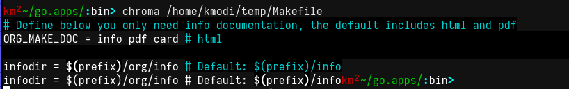 Unexpected err class added to Makefile code snippet · Issue #42 · alecthomas/chroma · GitHub