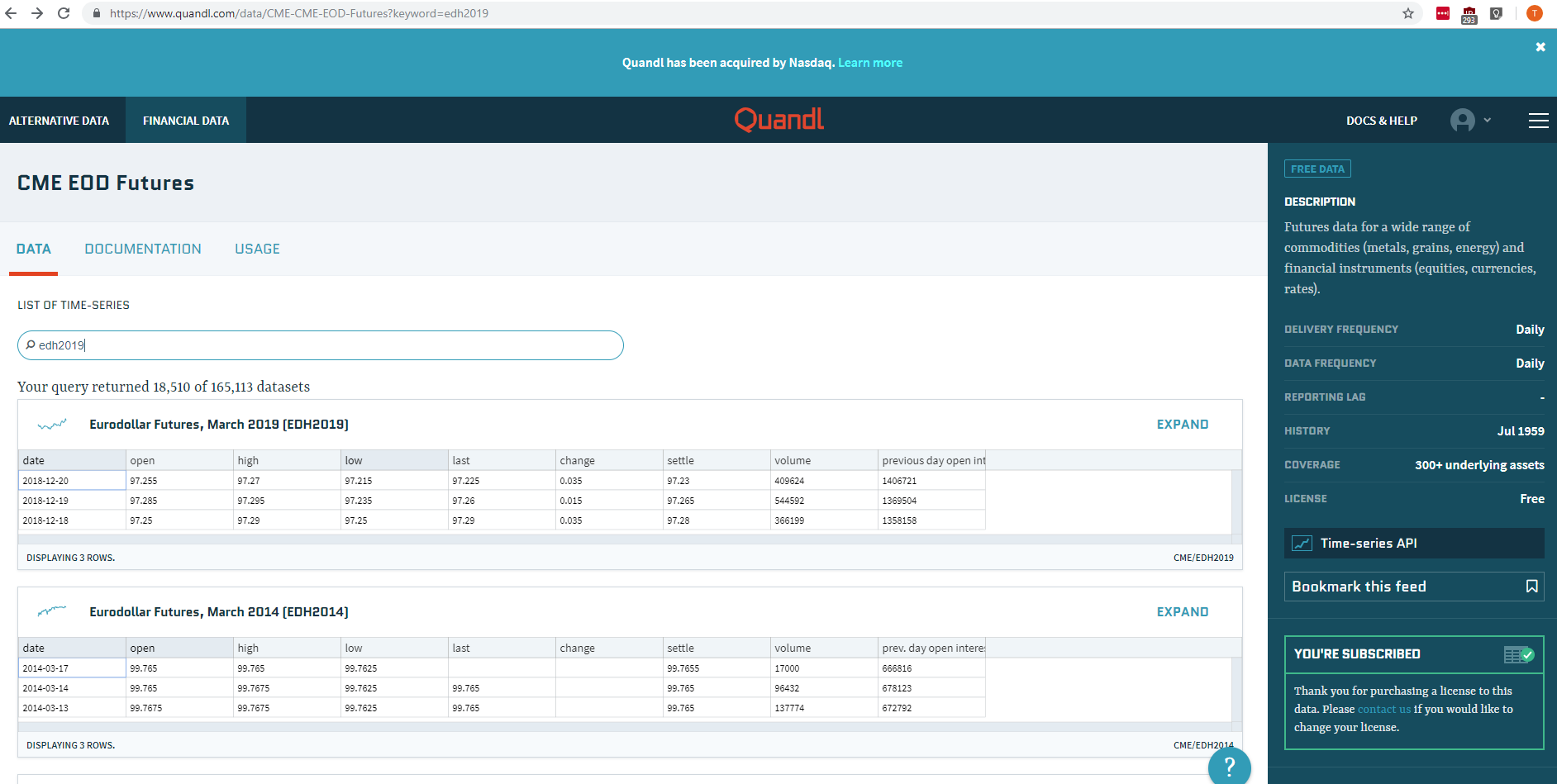 It appears Quandl has removed CME future contract data · Issue #109 ...