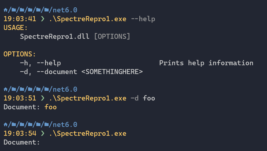 Not possible to specify a CommandOption with "-d" · spectreconsole spectre.console · Discussion ...
