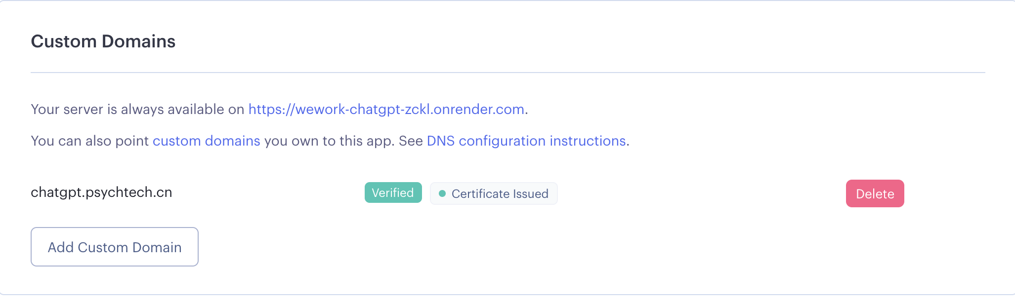 CNAME定向域名-openapi回调地址请求不通过 · Issue #16 · sytpb/chatgpt-wework-robot · GitHub