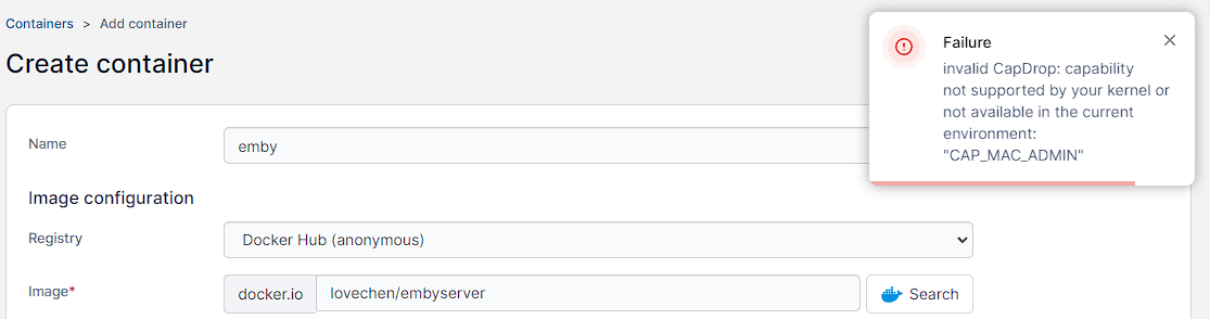 2.17.1 Create container error · Issue #8684 · portainer/portainer · GitHub