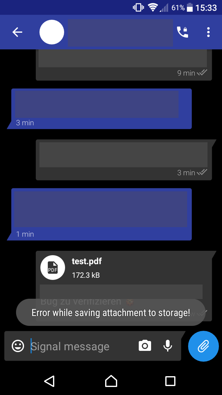 PDF attachments sent from own Signal-Desktop instance cannot be opened or saved. · Issue #7618 ...