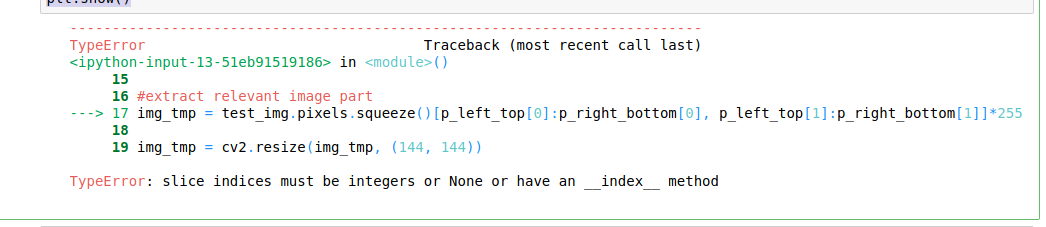 TypeError: slice indices must be integers or None or have an __index__ ...