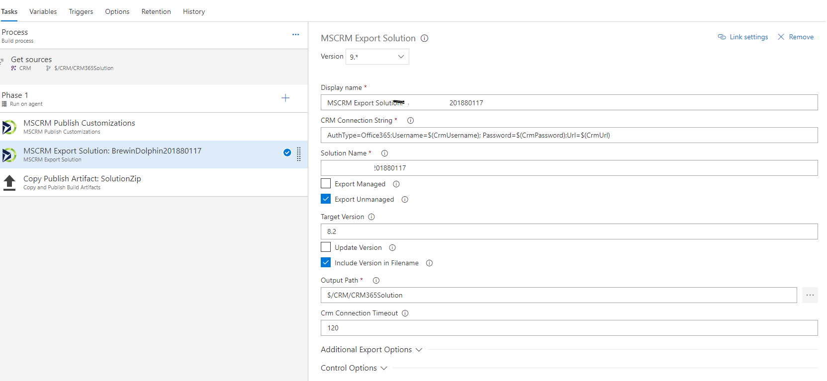 An unexpected error occurred: MSCRM Export Solution task · Issue #85 ...