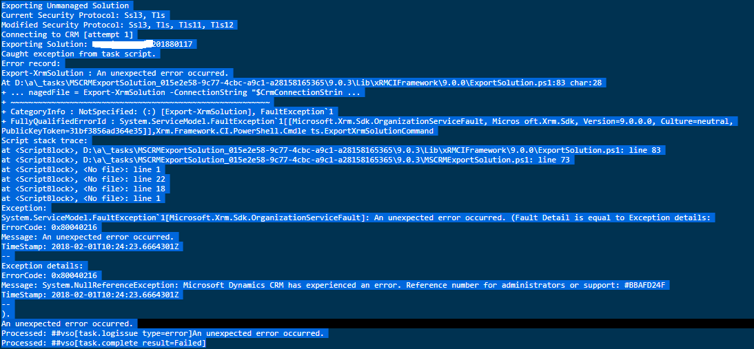 An Unexpected Error Occurred Mscrm Export Solution Task · Issue 85