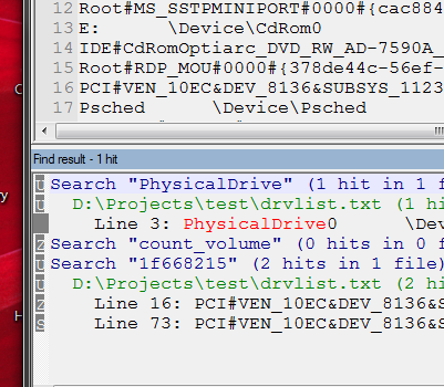 Bug Report: The Find result window left margin contains characters instead of margin style ...