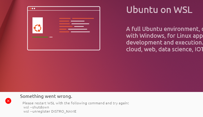 WslRegisterDistribution failed with error: 0x80040324 Error · Issue #8902 · microsoft/WSL · GitHub