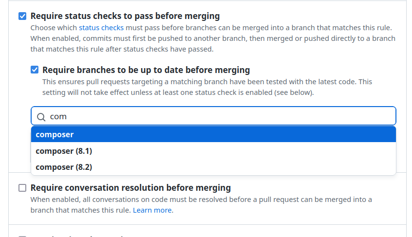 Protected branches: status reports are being ignored with a version matrix strategy. · community ...