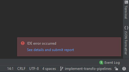 "IDE error occurred" after enabling the plugin in the settings · Issue ...