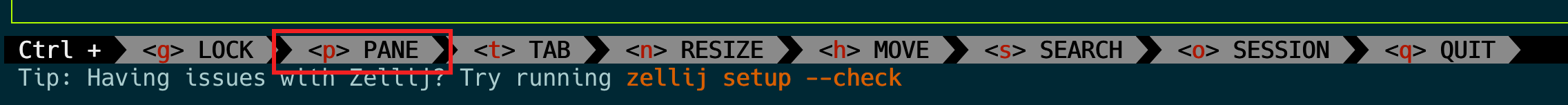 The status line is not change when I change the key binding `Ctrl p`. · Issue #2317 · zellij-org ...