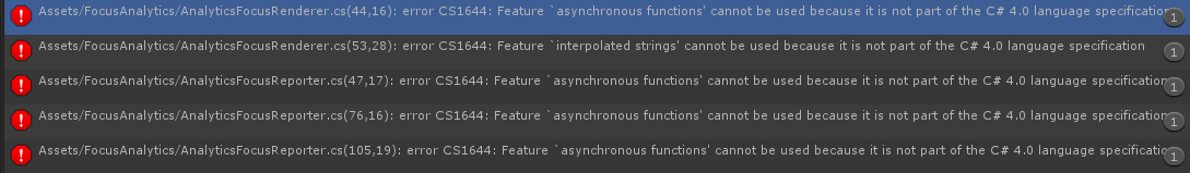 Feature `asynchronous Functions Cannot Be Used Because It Is Not Part Of The C 40 Language