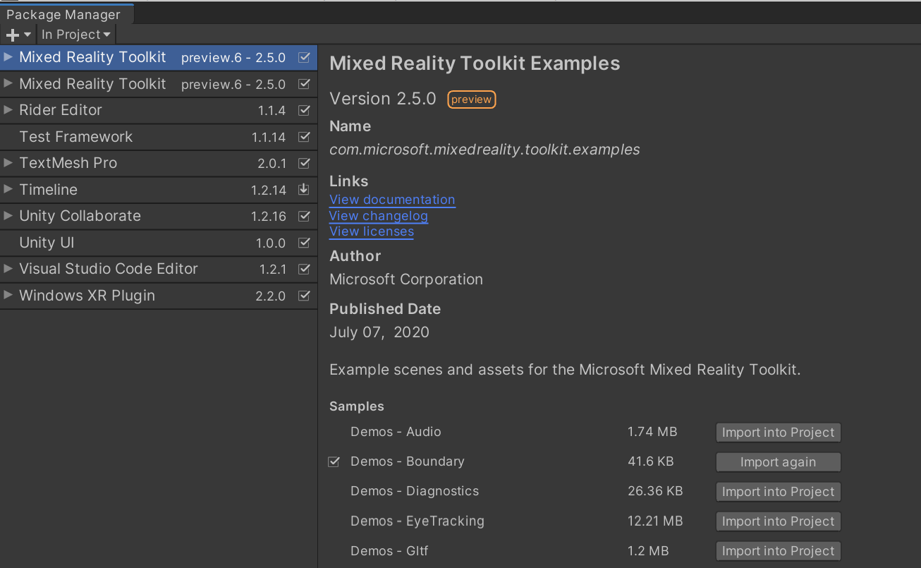 MRTK Examples UPM Packages does not include Sample Scenes · Issue #8544 · microsoft ...