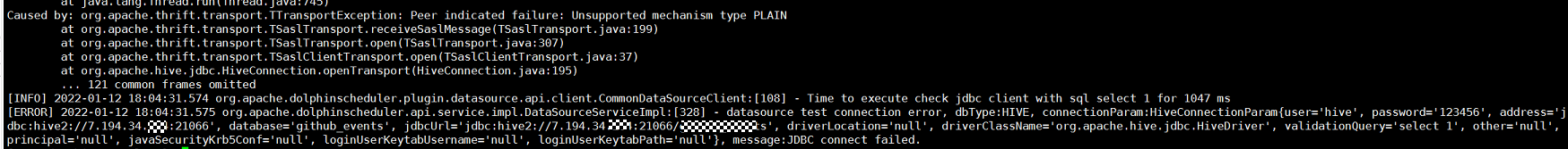 [Bug] [DataSource] Failed to add the Hive dataSource with Kerberos authentication. · Issue #7964 ...