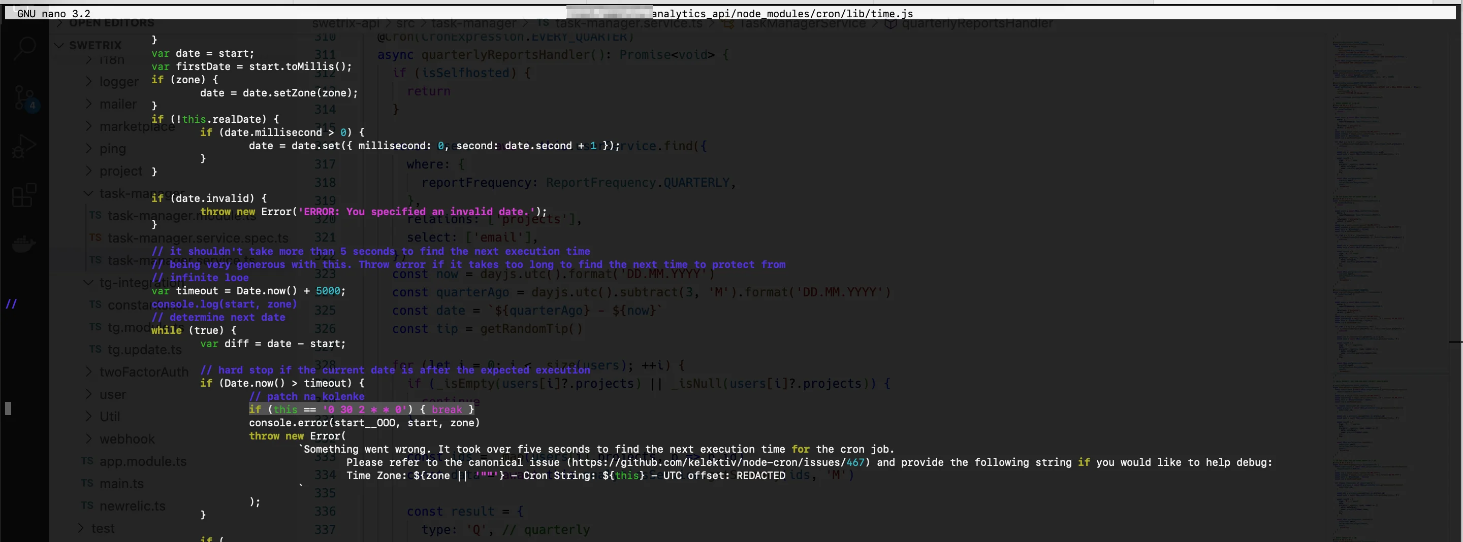 The app crashes due to `0 30 2 * * 0` cron job · Issue #11304 · nestjs ... The app crashes due to `0 30 2 * * 0` cron job · Issue #11304 · nestjs ...