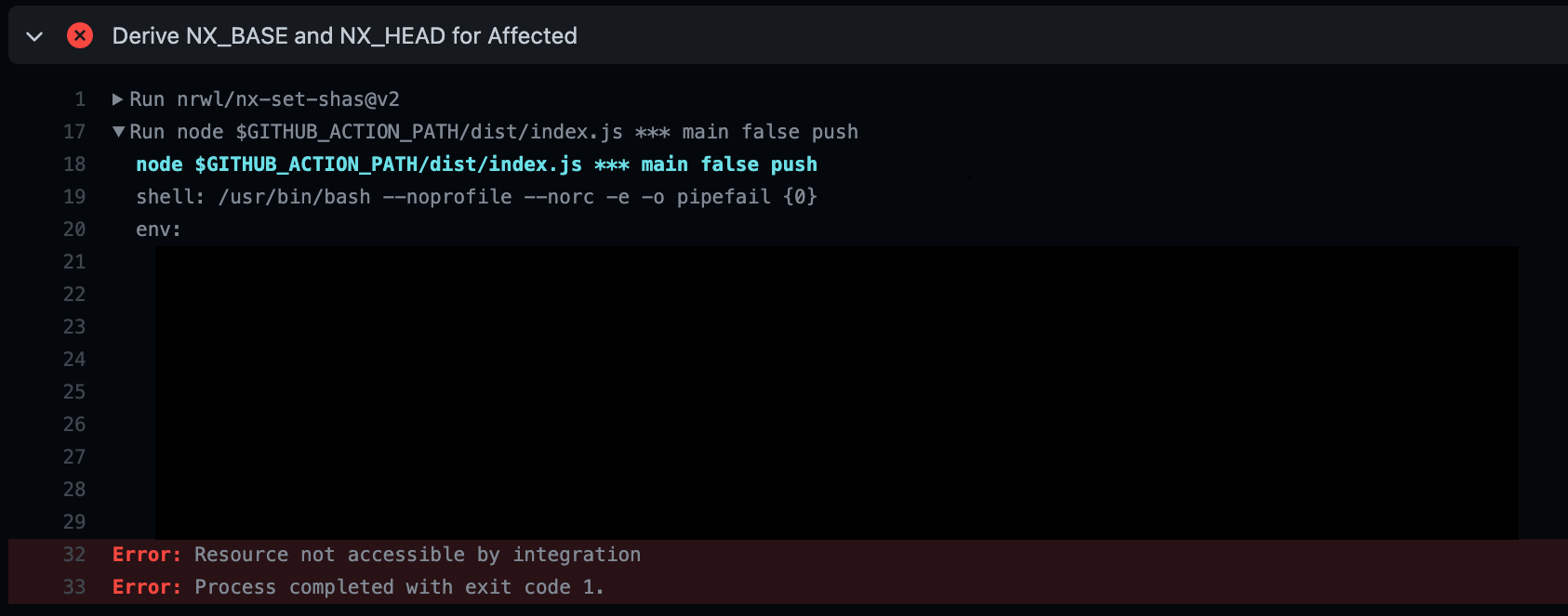 Error: Resource not accessible by integration · Issue #20 · nrwl/nx-set-shas · GitHub