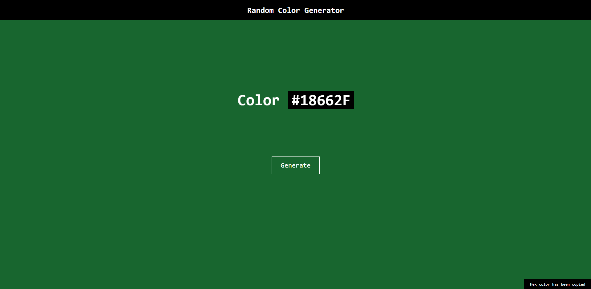 GitHub - Xamez/Random-Color-Generator: First little project in JS