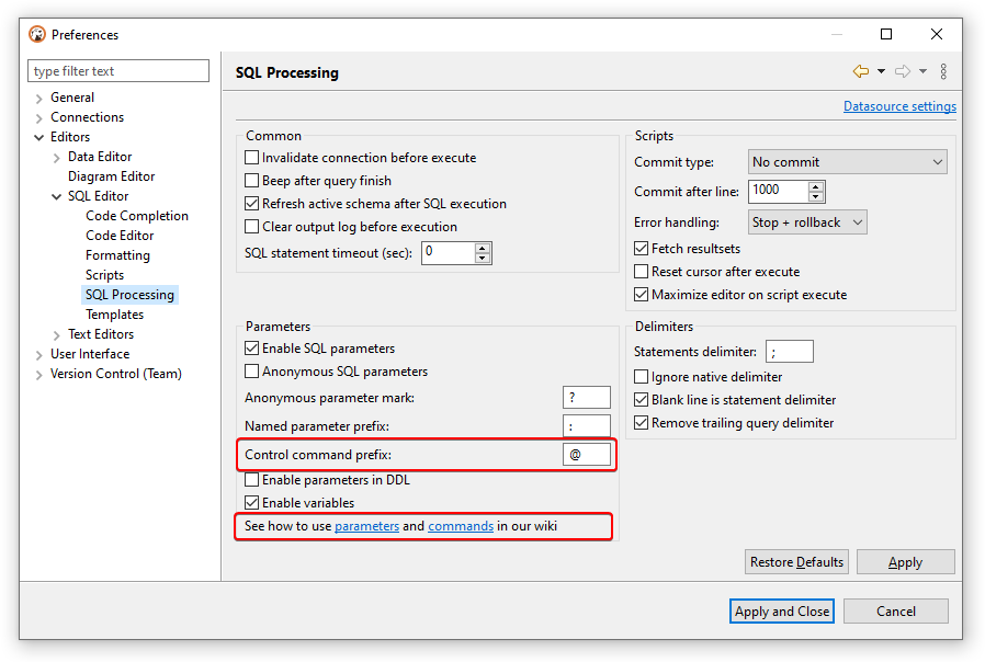 Allow changing prefix for client commands · Issue #13083 · dbeaver ...