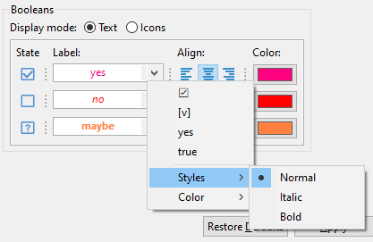 Boolean text representation: Bold font option · Issue #13923 · dbeaver/dbeaver · GitHub