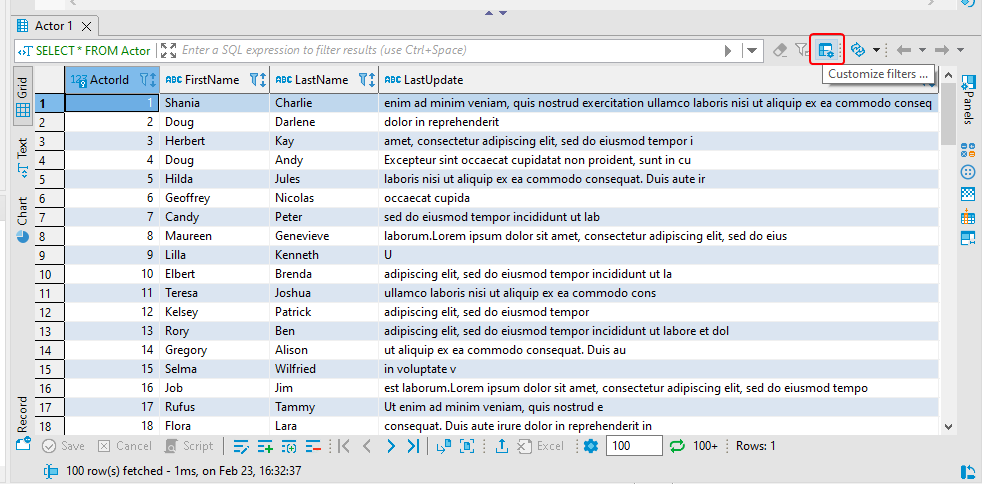 Search query results rows based on row filter ( keyword ) · Issue ...