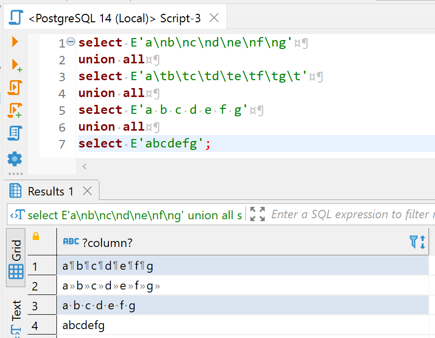Display whitespaces in result set (feature request) · Issue #1934 ...