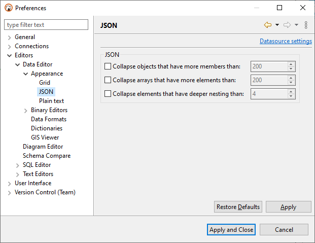 Setting to show JSON View in collapsed state · Issue #15334 · dbeaver ...