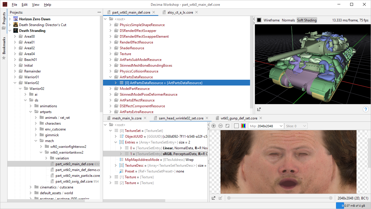GitHub - ShadelessFox/decima: GUI application for viewing and editing ...