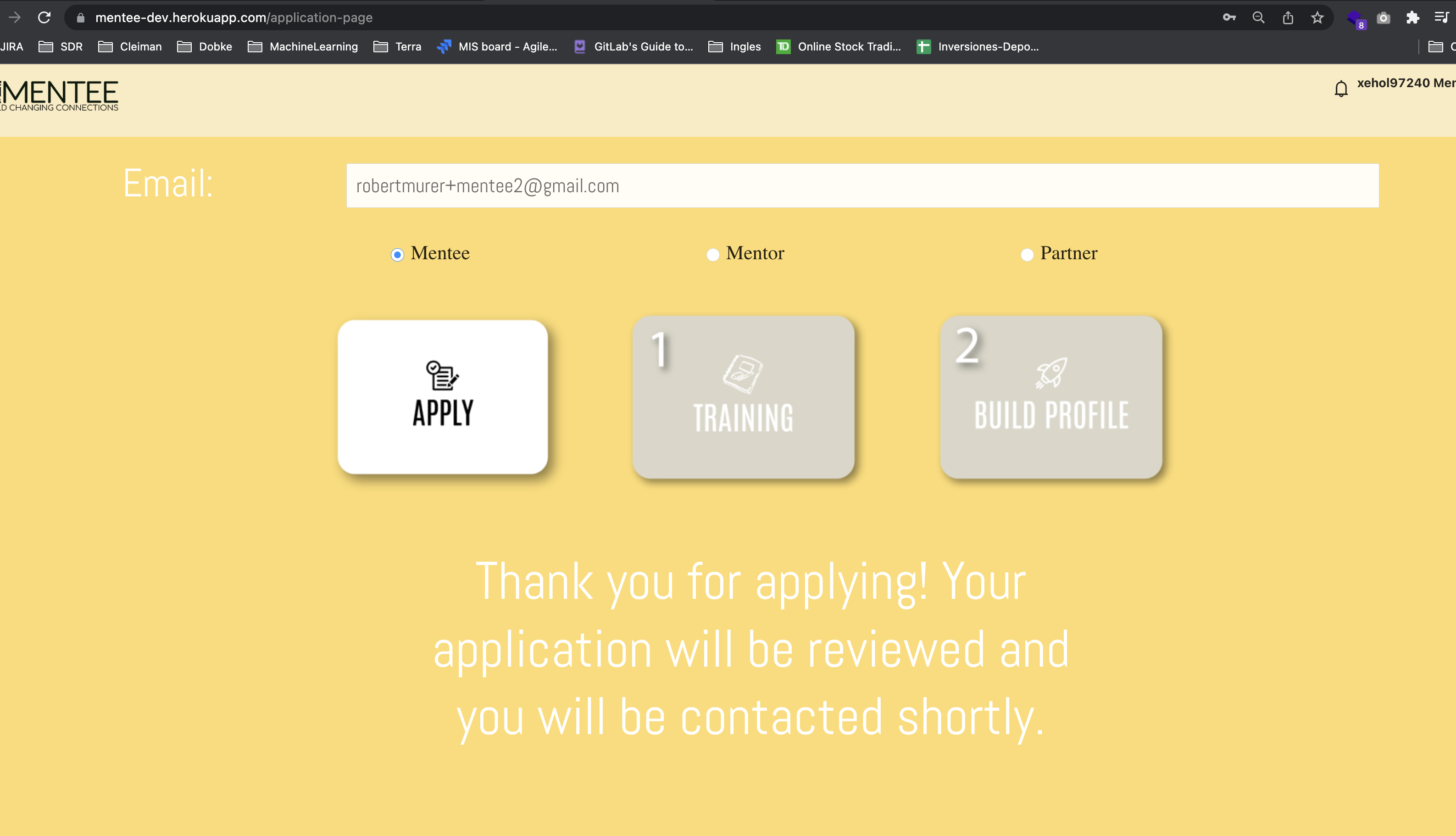 Thank You For Registering As A Mentee Instead Of Mentor · Issue 567 · Hack4impact Uiuc