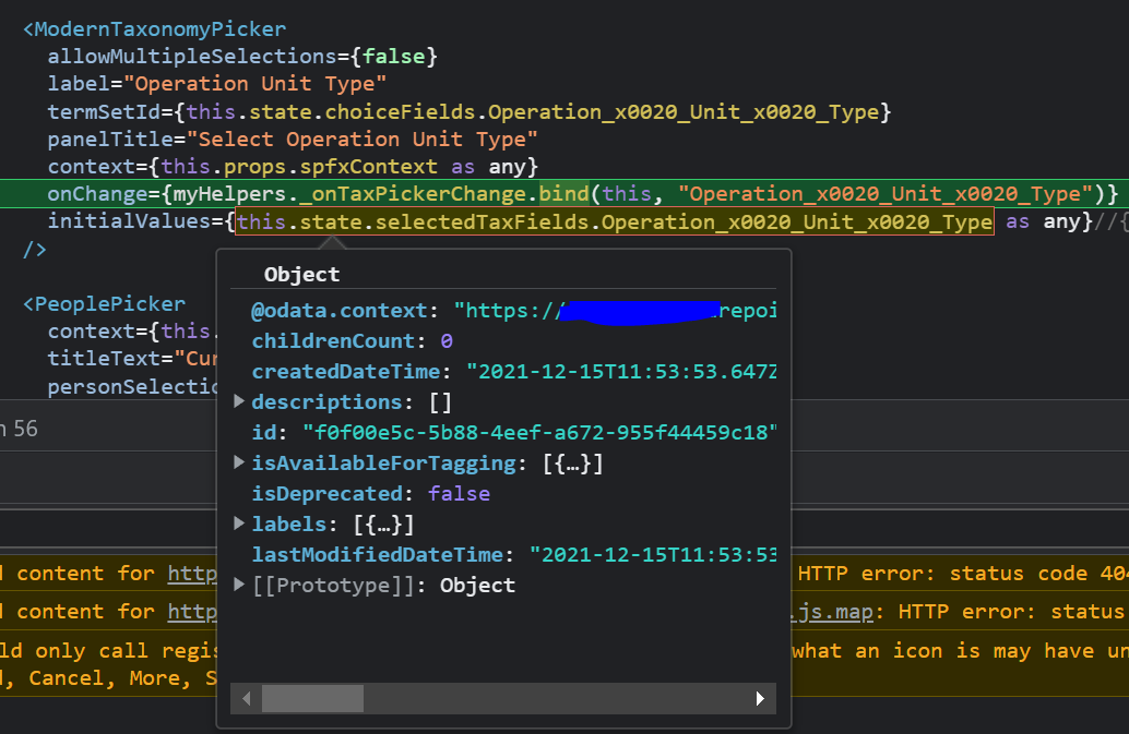 ModernTaxonomyPicker InitialValues does not work · Issue #1086 · pnp/sp-dev-fx-controls-react ...