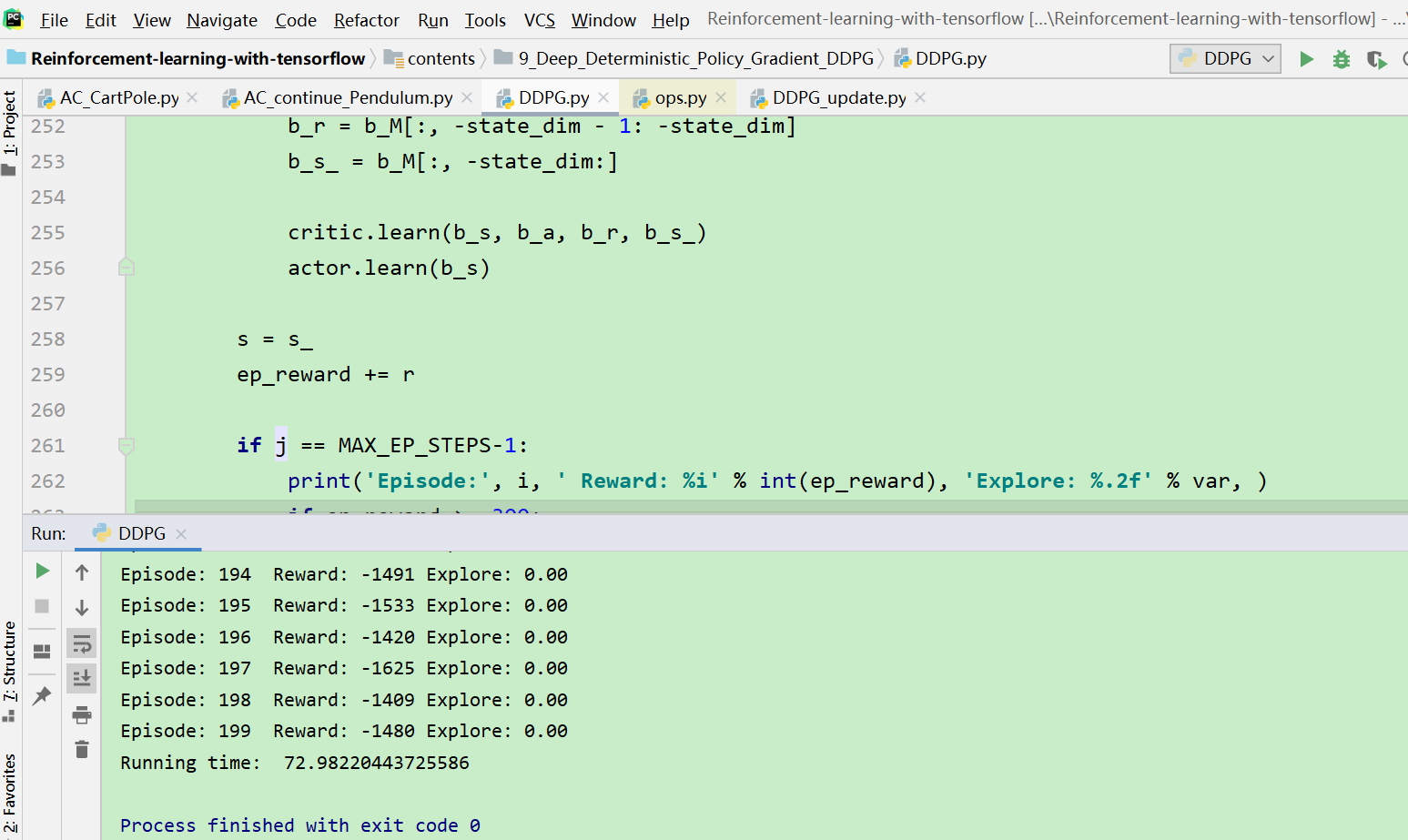 ddpg算法没有收敛.没有复现视频的结果 · Issue #158 · MorvanZhou/Reinforcement-learning-with-tensorflow · GitHub
