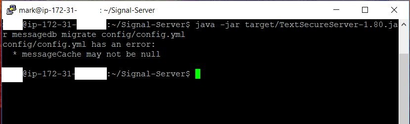 Cannot run a new server ( got an error for messegeCache ) · Issue #7743 · signalapp/Signal ...