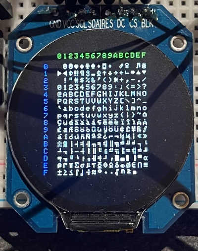 GLCD Font does not display entire character set and crashes on ESP32 ...