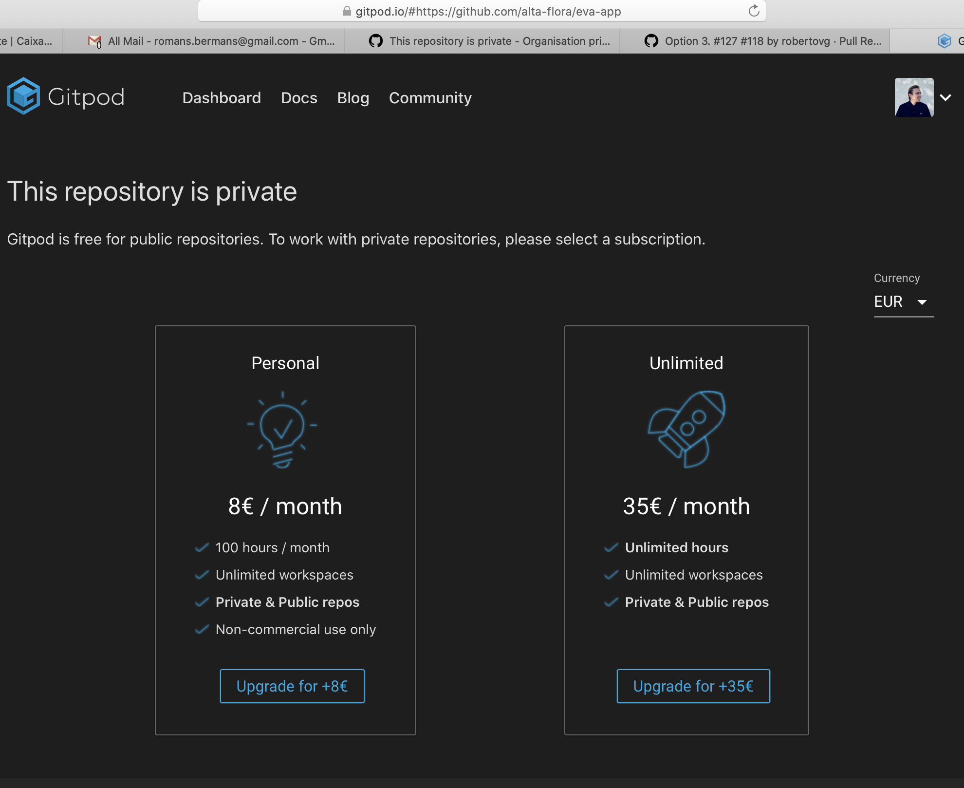 This repository is private - Organisation private repository · Issue #901 · gitpod-io/gitpod ...