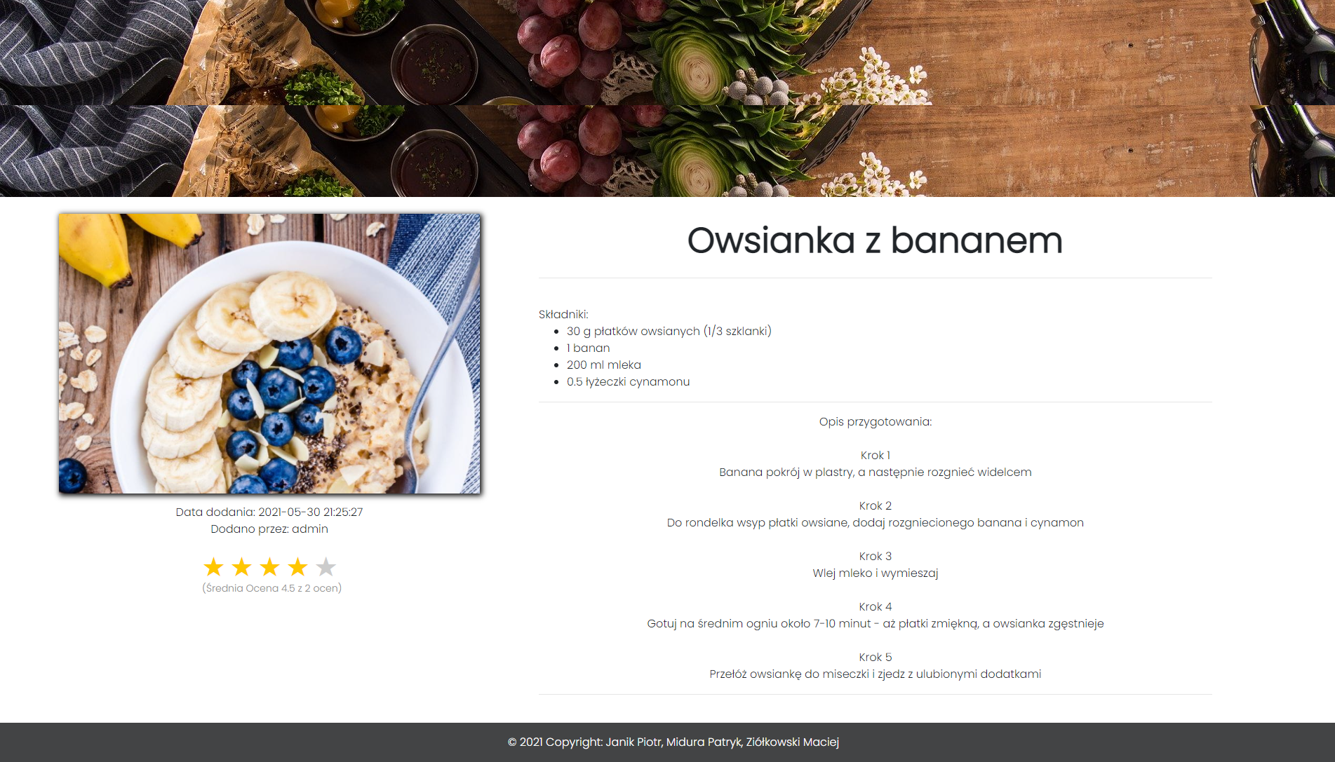 GitHub - piotrjanik99/recipeproject: group project from university, i was responsible for front ...