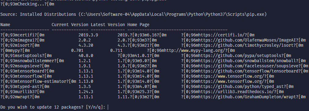 The lists do not look right · Issue #33 · achillesrasquinha/pipupgrade · GitHub