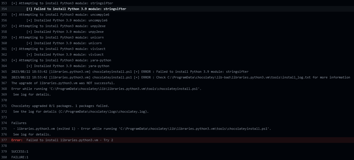 Stringsifter failing to install · Issue #644 · mandiant/VM-Packages · GitHub