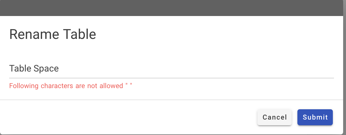 Rename a table which as a space - it leads to an error · Issue #768 · nocodb/nocodb · GitHub