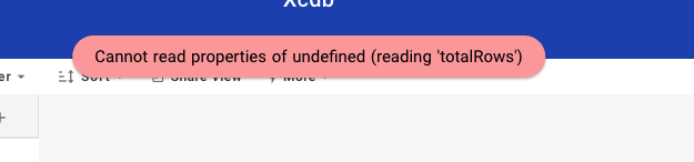 Cannot read properties of undefined (reading 'totalRows') · Issue #2647 · nocodb/nocodb · GitHub