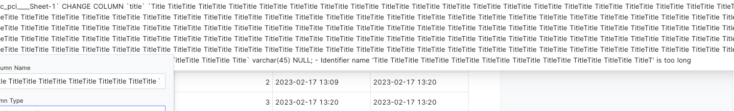 🔦 Feature: column name length validator · Issue #5130 · nocodb/nocodb · GitHub