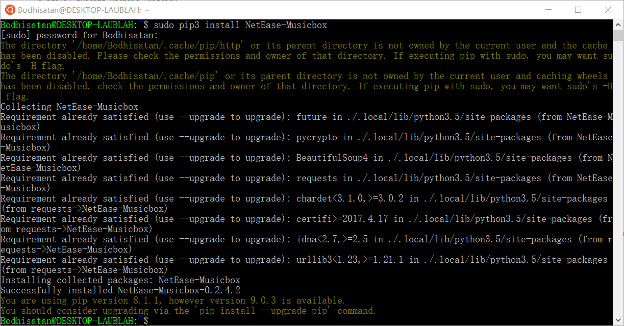 Windows里Linux子系统遇到的问题 · Issue #686 · darknessomi/musicbox · GitHub