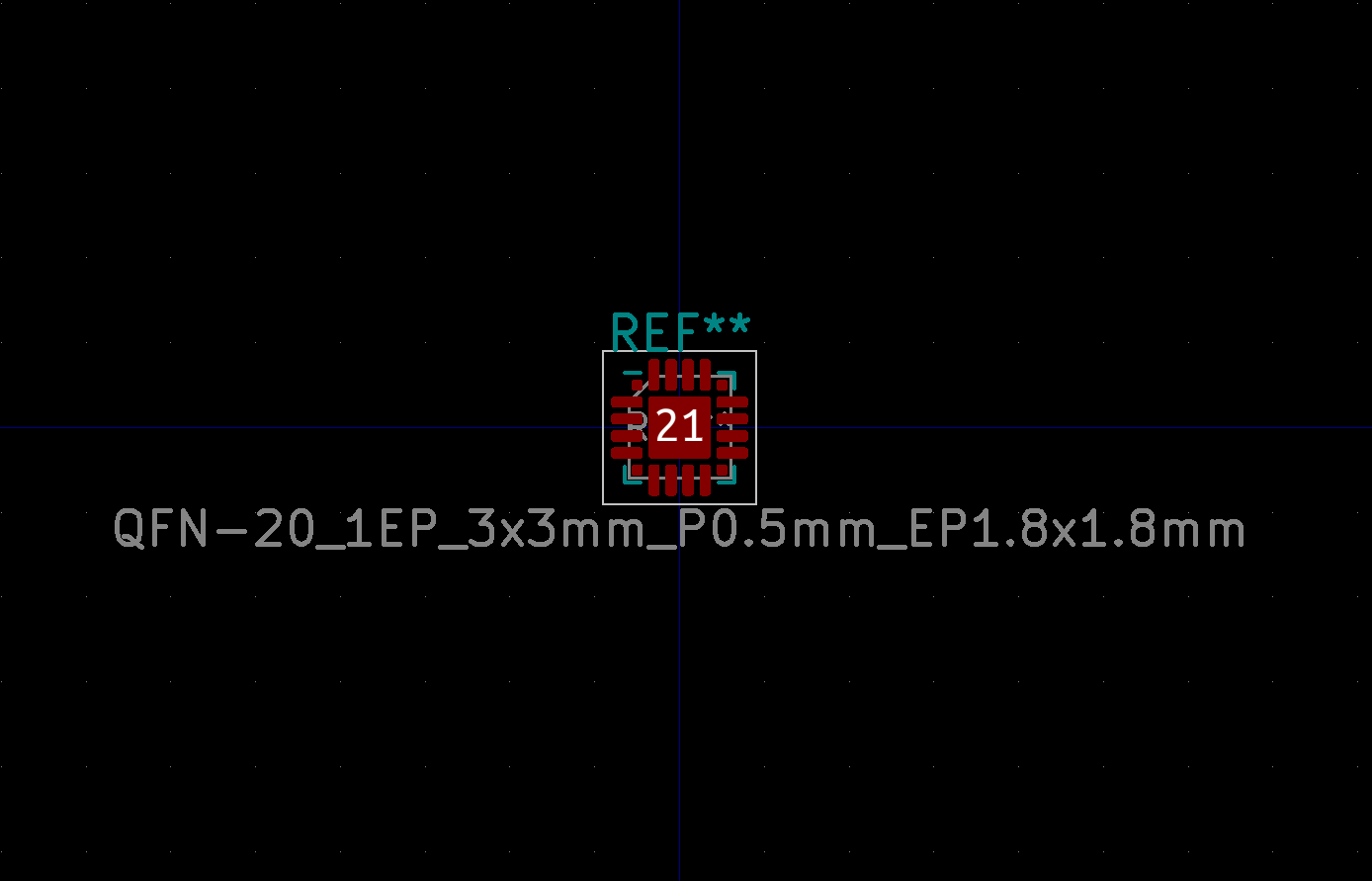 Add Package_DFN_QFN:QFN-20_1EP_3x3mm_P0.5mm_EP1.8x1.8mm (!1989) · Merge ...