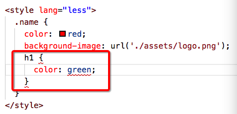 less syntax seem to not working in .vue file · Issue #749 · vuejs/vetur · GitHub