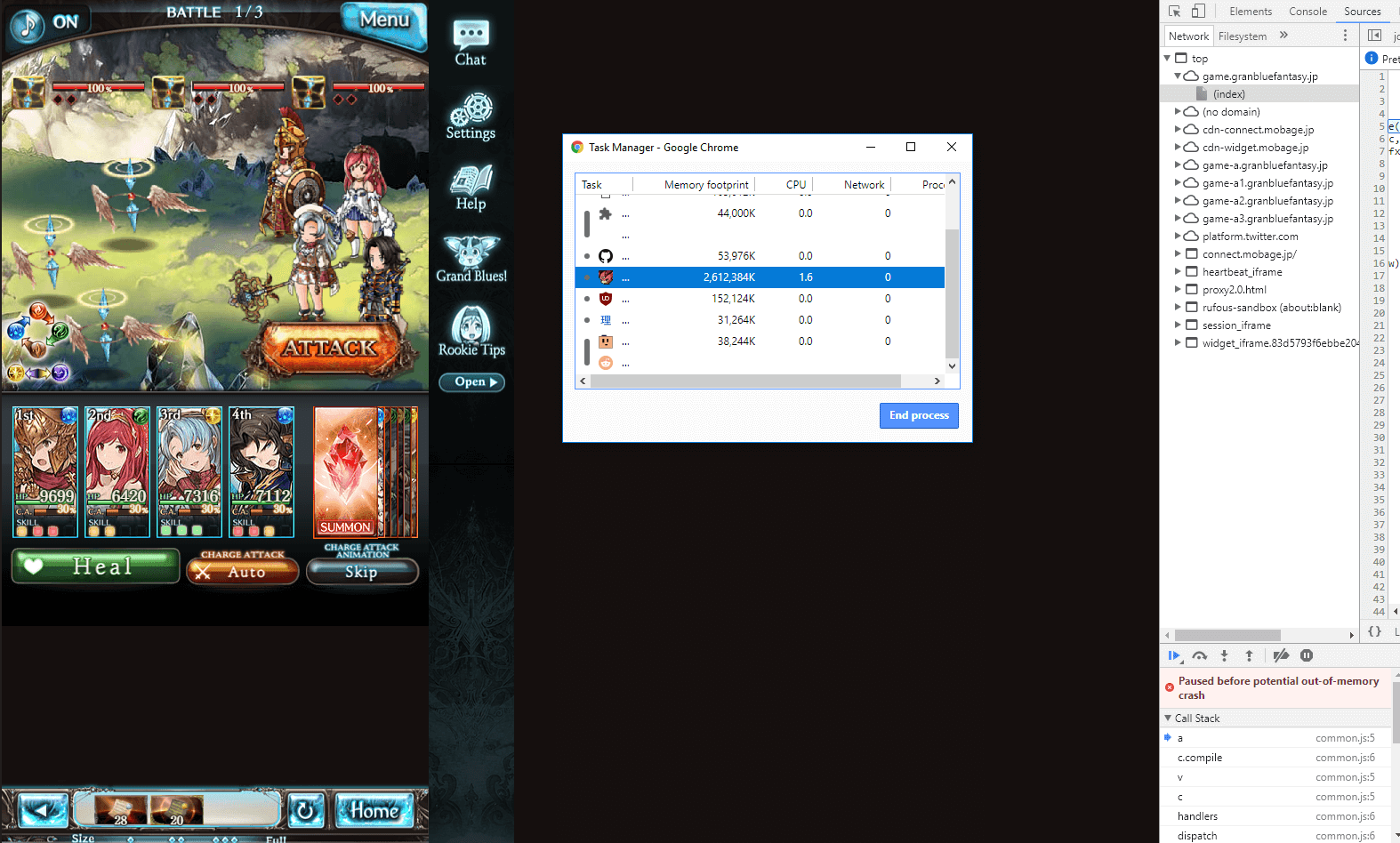 GBF's own memory leaks might be causing problems. · Issue #541 · Masuzu/ZooeyBot · GitHub
