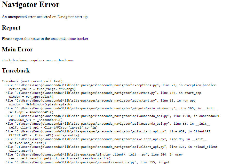 An unexpected error occurred on Navigator start-up · Issue #12737 · ContinuumIO/anaconda-issues ...