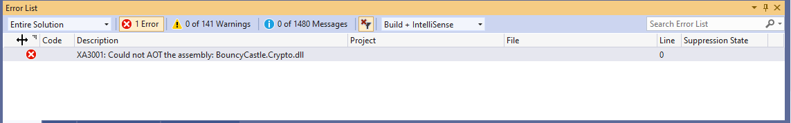 AOT + LLVM fails to build Portable.BouncyCastle versions greater than 1.8.2 · Issue #19373 ...