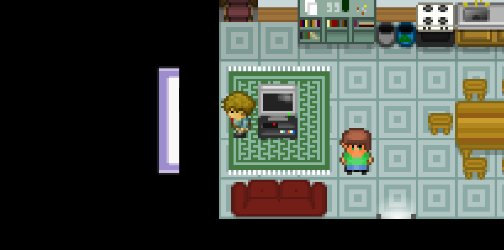 Start State is still visible underneath the living room/kitchen ...