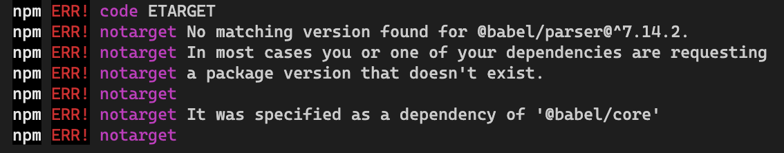 [Bug]: @babel/parser failed to release 7.14.2 · Issue #13302 · babel/babel · GitHub