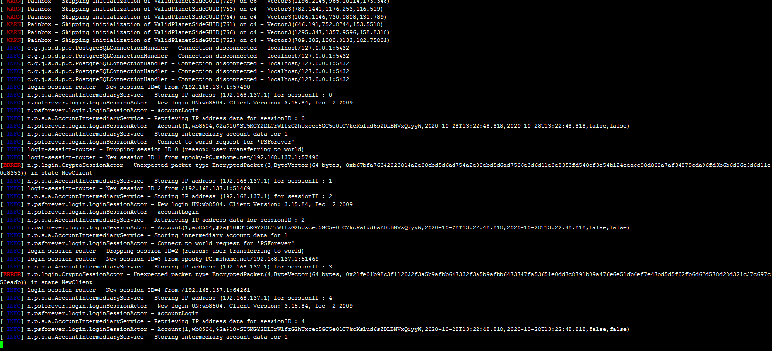 PSF start error · Issue #620 · psforever/PSF-LoginServer · GitHub