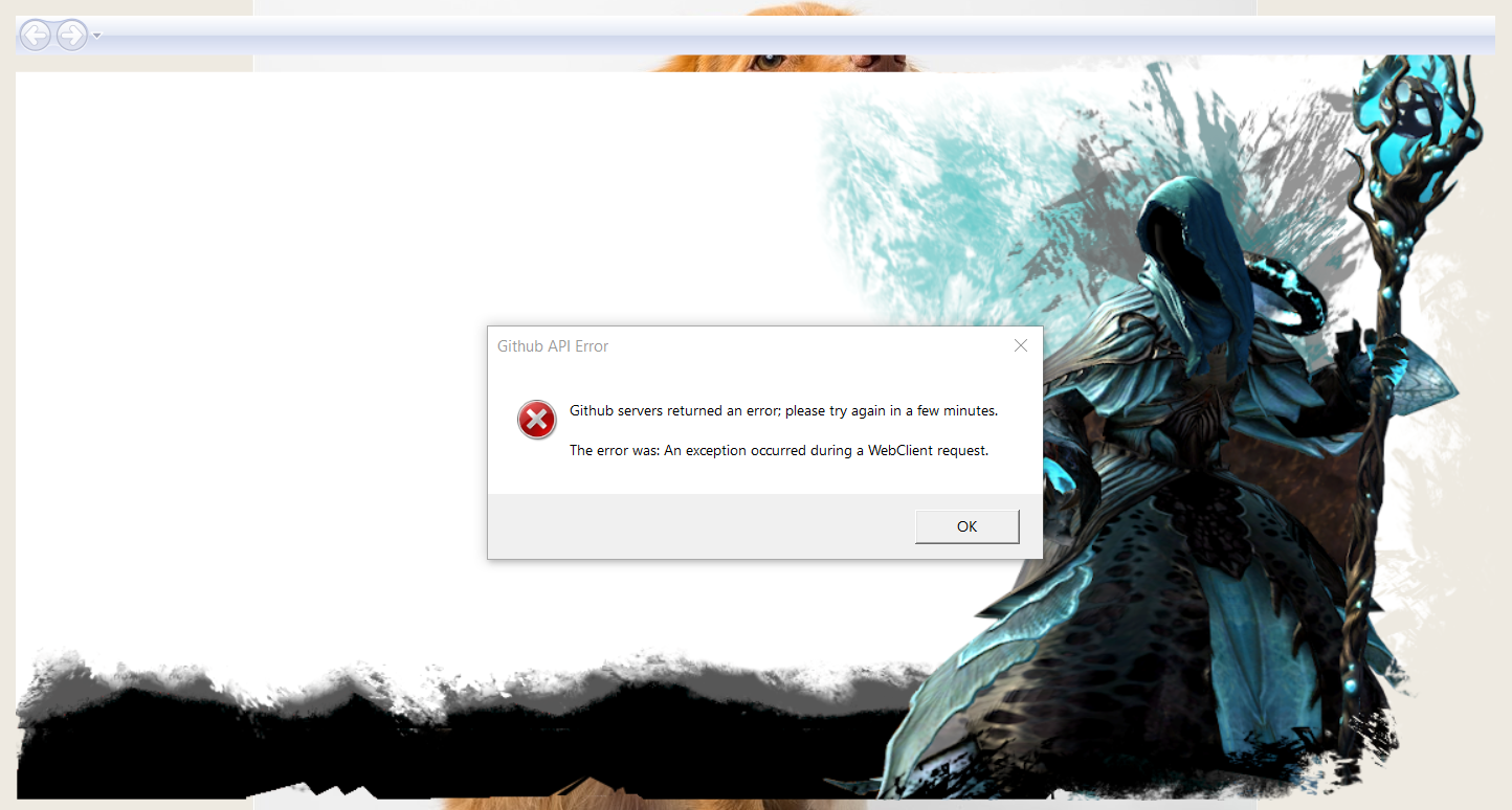 Consistent GitHub API Error Despite GitHub Status Page Reporting No Issues · Issue #181 · gw2 ...